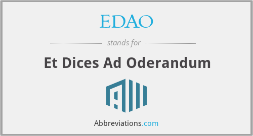 What does EDAO stand for?