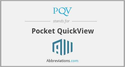 What does PQV stand for?