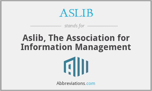 What does ASLIB stand for?