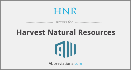 What does HNR stand for?