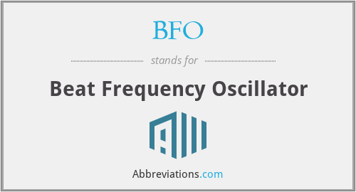 What does BFO stand for?