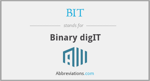 What does BIT stand for?