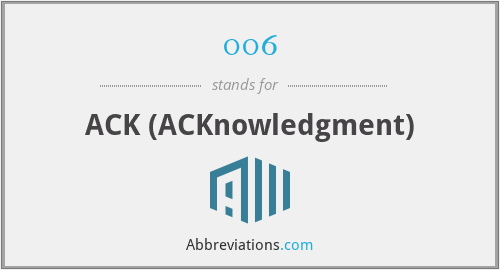 What does 006 stand for?