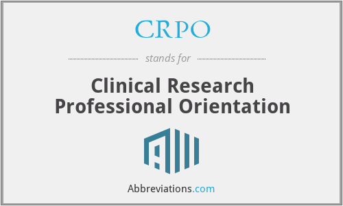 What does CRPO stand for?