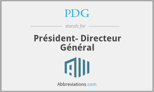 What does PDG stand for?
