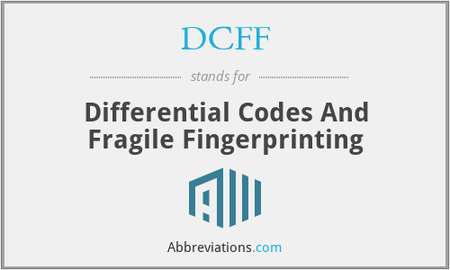 What does DCFF stand for?