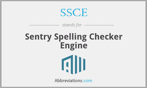 SSCE - Sentry Spelling Checker Engine