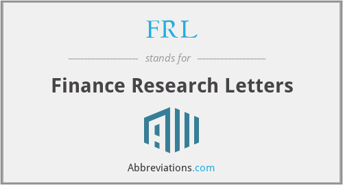 What is the abbreviation for finance research letters?