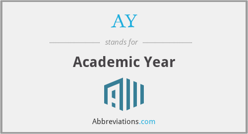 What is the abbreviation for Academic Year?