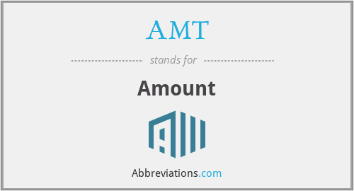 What is the abbreviation for amount?