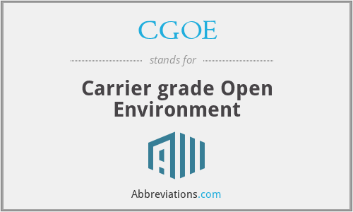 What does CGOE stand for?