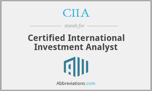 What does CIIA stand for?