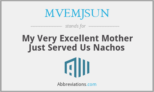 What does MVEMJSUN stand for?