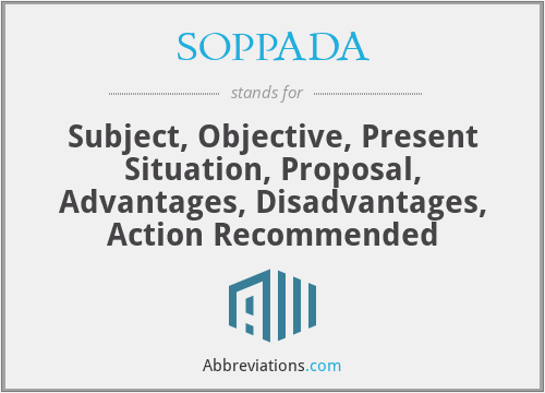 What does SOPPADA stand for?
