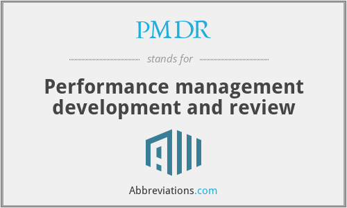 What does PMDR stand for?