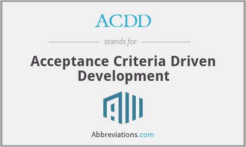 What does ACDD stand for?