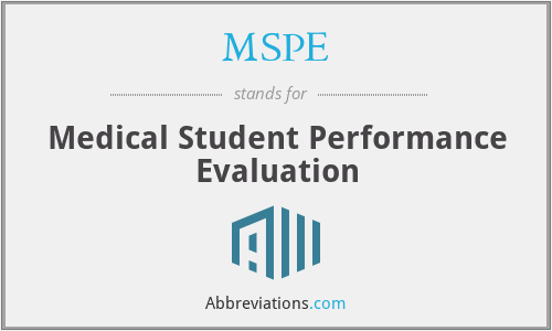 What does MSPE stand for?