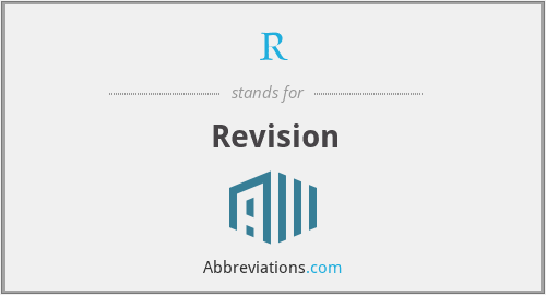 What is the abbreviation for Revision?