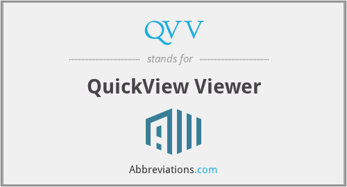 What does QVV stand for?