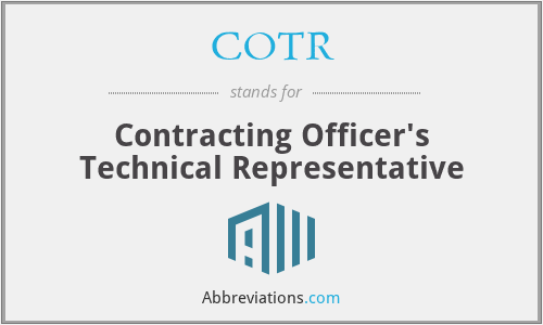 What does COTR stand for?