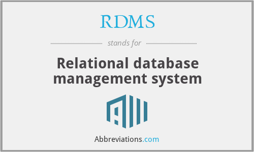 RDMS - Relational database management system