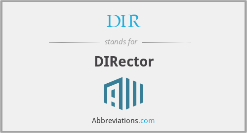 What is the abbreviation for director?