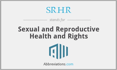 What does SRHR stand for?