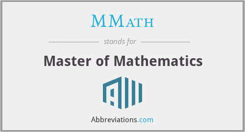 What does MMATH stand for?