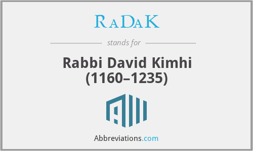 What does RADAK stand for?