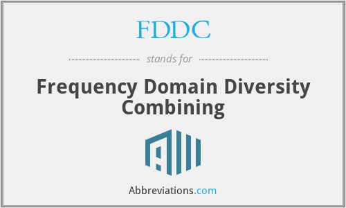 What does FDDC stand for?