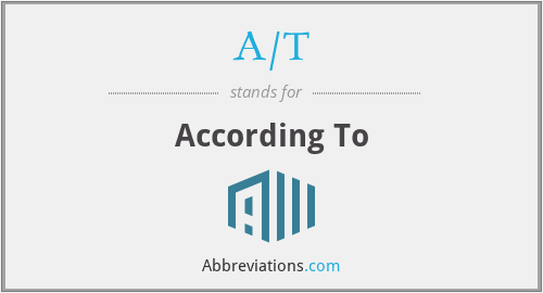 What is the abbreviation for according to?