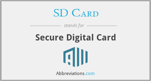 What does SD CARD stand for?