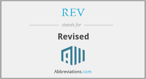 What is the abbreviation for Revised?