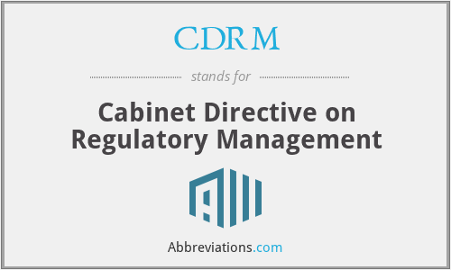 What does CDRM stand for?