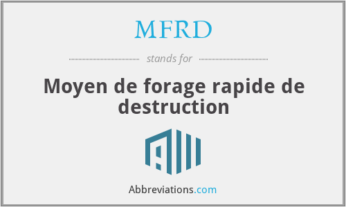 What does MFRD stand for?