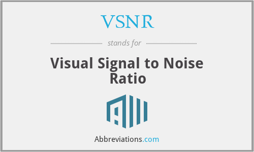 What does VSNR stand for?