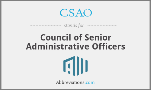 What does CSAO stand for?