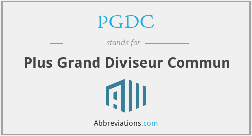What does PGDC stand for?