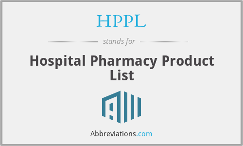 HPPL - Hospital Pharmacy Product List