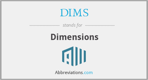 What is the abbreviation for dimensions?