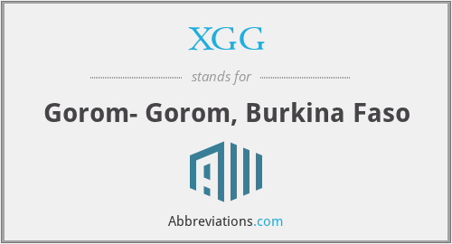 What does XGG stand for?