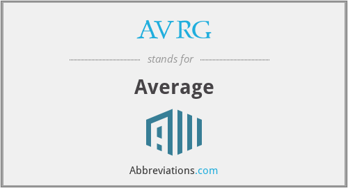 What does AVRG stand for?