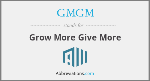 What does GMGM stand for?