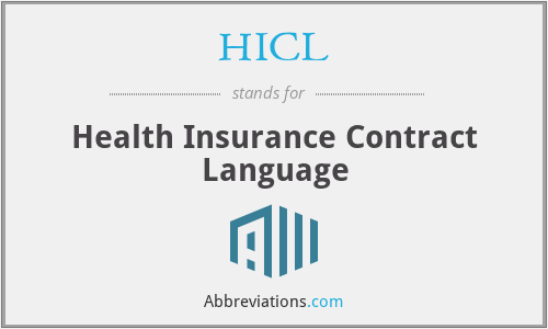 HICL - Health Insurance Contract Language