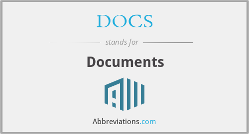What is the abbreviation for Documents?