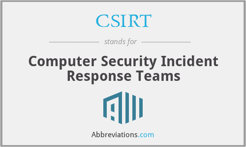 What does CSIRT stand for?