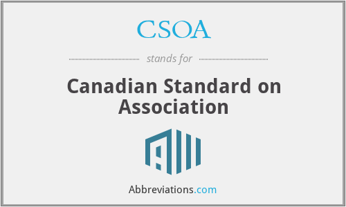 What does CSOA stand for?