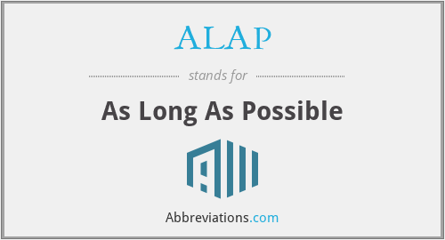 What does ALAP stand for?
