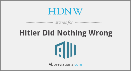 What does HDNW stand for?