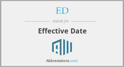 What is the abbreviation for Effective Date?